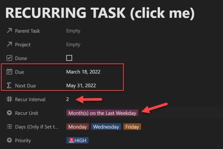 The Best Way to Create Recurring Tasks in Notion (2023)