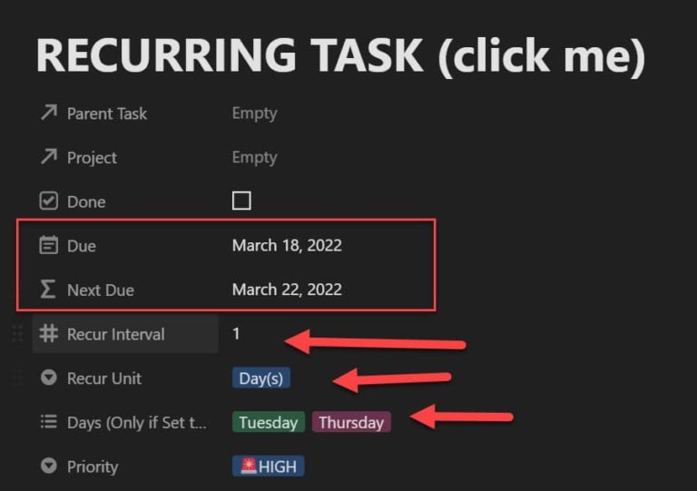 The Best Way to Create Recurring Tasks in Notion (2023)