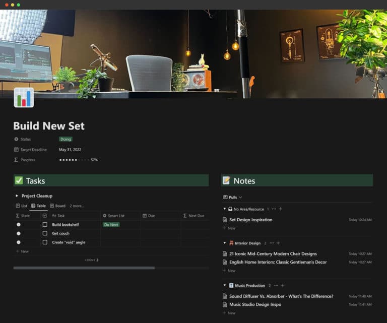 The Ultimate Second-Brain Notion Template - Tasks, Notes, and Projects