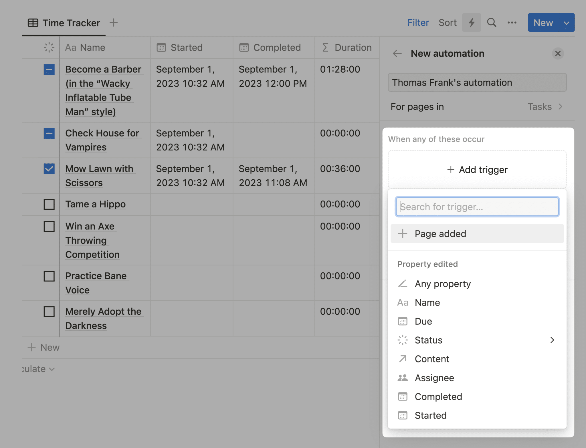 Notion Database Automations: The Complete Guide - Thomas Frank