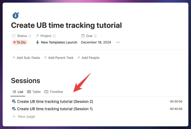 Adding Time Tracking - Ultimate Brain for Notion