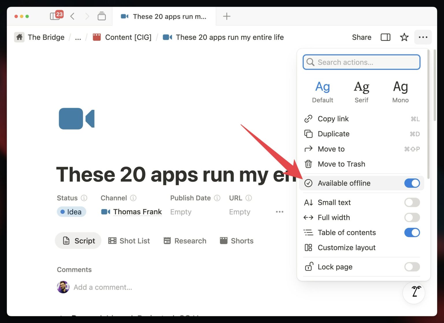 Notion Offline Mode: The Ultimate Guide - Thomas Frank