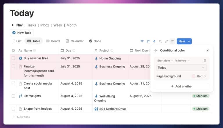 Notion Conditional Color Formatting: Everything You Need to Know - Thomas Frank
