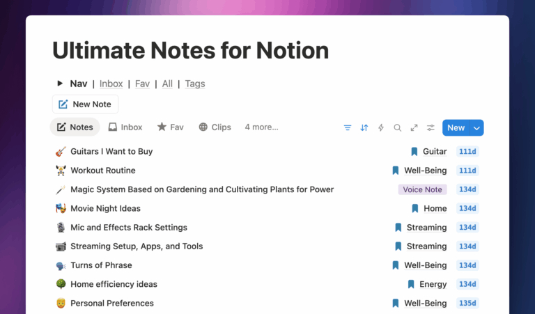The Ultimate Note-Taking Template for Notion